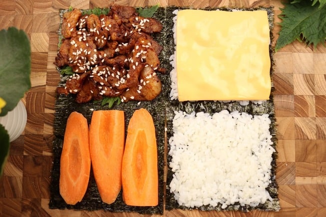 Folded Kimbap - Korean Tortilla Hack (Fun & VIRAL!) - That Cute Dish!