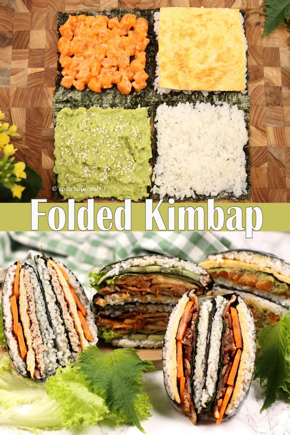 Folded Kimbap - Korean Tortilla Hack (Fun & VIRAL!) - That Cute Dish!