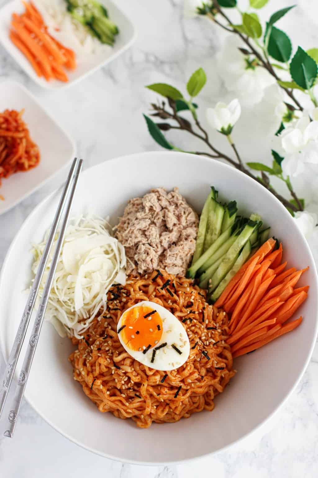 Creamy Carbonara Korean Buldak Ramen (10 Minutes ONLY!) - That Cute Dish!