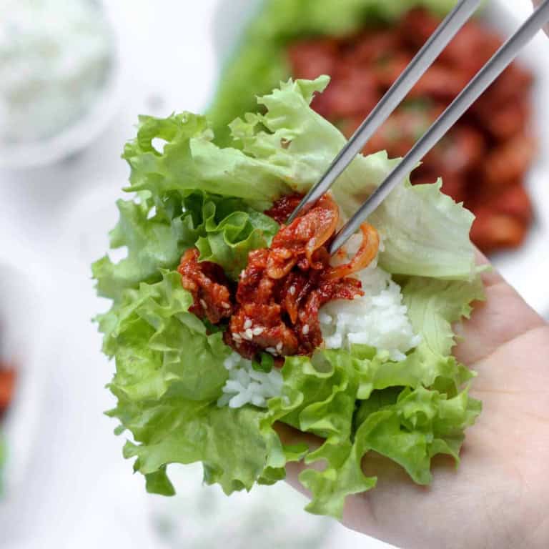 Korean Spicy Pork - Jeyuk Bokkeum (10 MINUTES Prep!) - That Cute Dish!